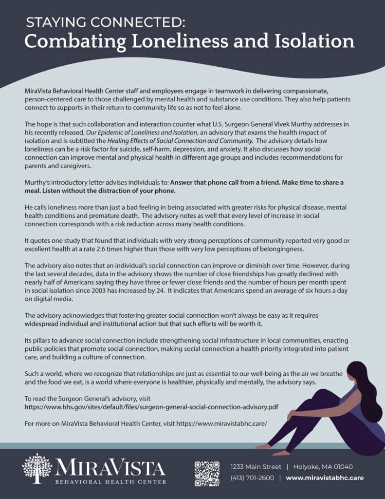 Combatting Loneliness and Isolation | MiraVista Behavioral Health Center
